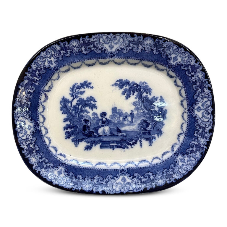 Doulton watteau burslem blue platter - Valentine’s Antique Gallery
